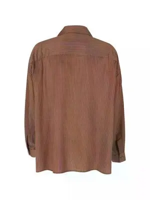 ROBERTO COLLINA Pinstripe-pattern Pussy-bow Shirt