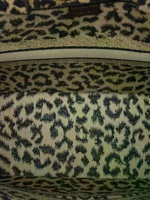 Dior 2021 Mizza Large Embroidered Canvas Leopard Book Tote Bag