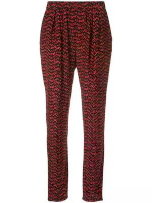 Stella McCartney Love Is All Patterned Trousers - Black