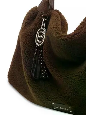 LA CARRIE Teddy Logo-plaque Shoulder Bag - Brown
