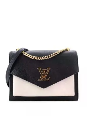 LOUIS VUITTON Mylockme Handbag Leather Bb Crossbody Bag - Black
