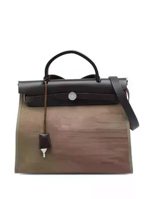 Hermès 2015 Toile Herbag Zip 31 Satchel - Brown