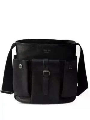 Prada Route Leather Mini-bucket Bag - Black