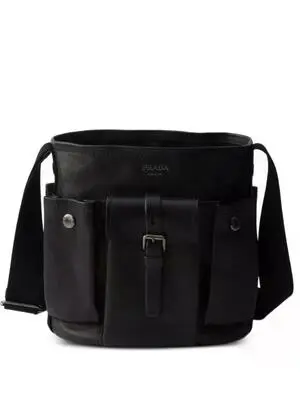 Prada Route Leather Mini-bucket Bag - Black
