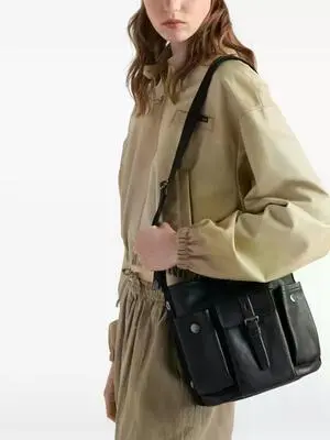 Prada Route Leather Mini-bucket Bag - Black