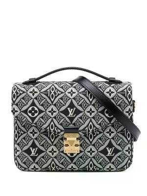 LOUIS VUITTON 2020 Monogram Jacquard Since 1854 Pochette Metis Satchel - Black
