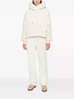 BOMBOOGIE Corduroy-panelled Puffer Jacket - Neutrals