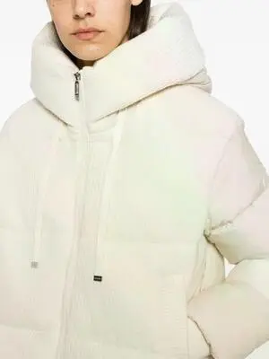 BOMBOOGIE Corduroy-panelled Puffer Jacket