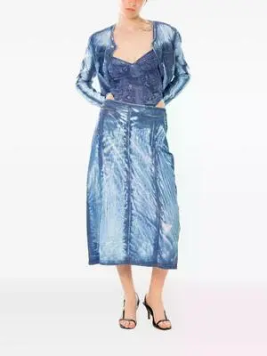 DIESEL® Midi Skirt In X-ray Lyocell Denim