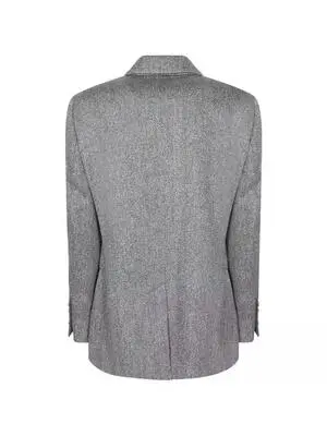 Brunello Cucinelli Double-breasted Herringbone-pattern Blazer