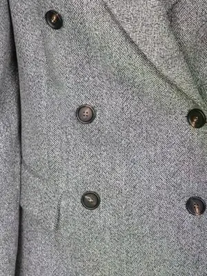 Brunello Cucinelli Double-breasted Herringbone-pattern Blazer