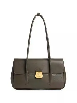 COCCINELLE C-me Lock Grained Shoulder Bag - Grey