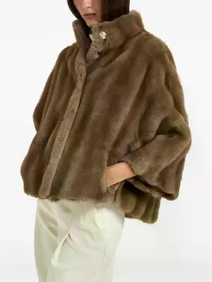 SWORD 6644 Faux-fur High-neck Jacket