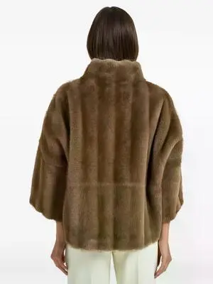 SWORD 6644 Faux-fur High-neck Jacket