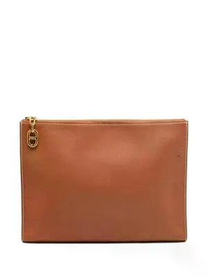 Hermès 2023 Gm Zipengo Chaine D’ancre Clutch Bag - Brown