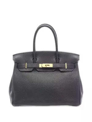 Hermès 2011 30 Birkin Clemence Tote Bag - Black