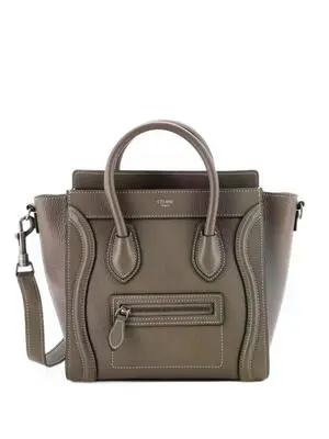 Celine Luggage Bag Grainy Leather Nano Crossbody Bag
