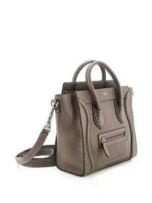 Celine Luggage Bag Grainy Leather Nano Crossbody Bag