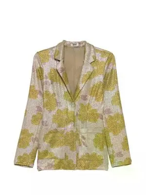 SIYU Floral-print Single-breasted Blazer - Neutrals
