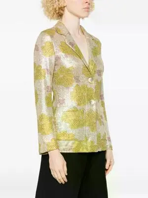 SIYU Floral-print Single-breasted Blazer