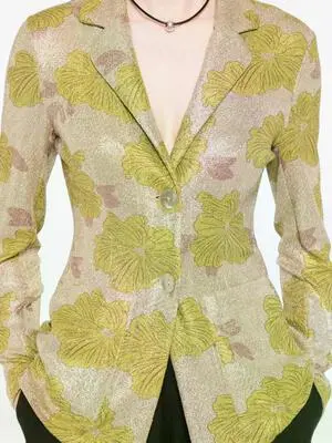 SIYU Floral-print Single-breasted Blazer