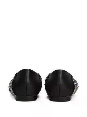 TWENTY FOURHAITCH Celyne Rhinestone-embellished Flat Pumps