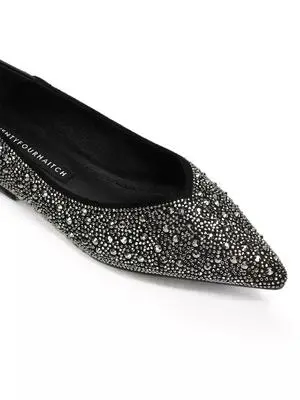 TWENTY FOURHAITCH Celyne Rhinestone-embellished Flat Pumps