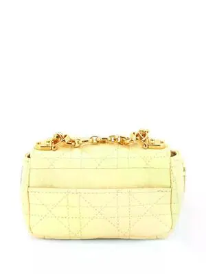Dior Caro Bag Cannage Quilt Calfskin Micro Shoulder Bag - Yellow