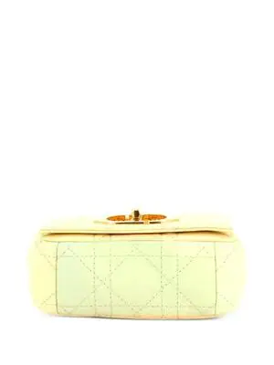 Dior Caro Bag Cannage Quilt Calfskin Micro Shoulder Bag - Yellow