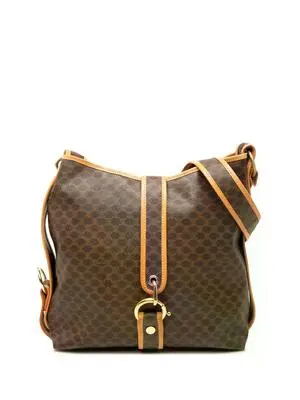 Celine 20th Century Macadam Coated Canvas Crossbody Bag - Brown