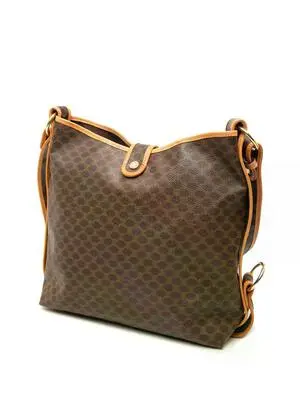 Celine 20th Century Macadam Coated Canvas Crossbody Bag - Brown
