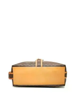 Celine 20th Century Macadam Coated Canvas Crossbody Bag - Brown