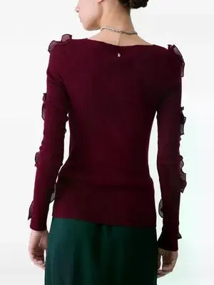 Liu Jo Wool Sweater With Ruffles