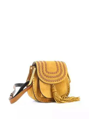 Chloé Hudson Handbag Whipstitch Suede Mini Crossbody Bag
