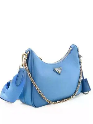 Prada Re-edition 2005 Shoulder Bag Saffiano Leather Small Crossbody Bag - Blue