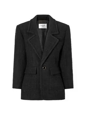 Saint Laurent Single-breasted Jacket In Tweed - Black