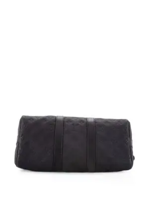 LOUIS VUITTON Keepall Bandouliere Bag Monogram Taurillon Leather 35 Travel Bag - Black