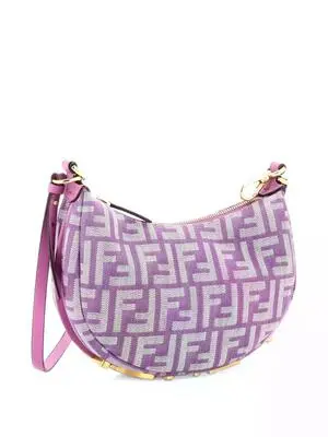 Fendi Fendigraphy Bag Zucca Canvas Mini Hobo Bag