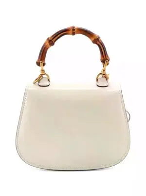 Gucci Bamboo 1947 Top Handle Bag Leather Mini Shoulder Bag - Neutrals