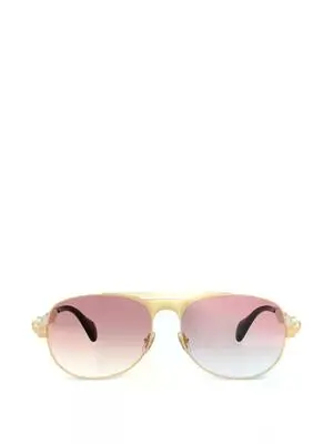 Versace Medusa Pilot-frame Sunglasses - Gold