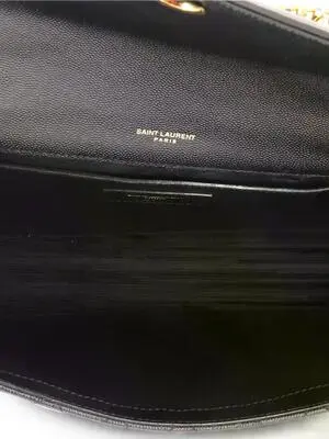 Saint Laurent Classic Monogram Envelope Satchel Mixed Matelasse Leather Medium Shoulder Bag