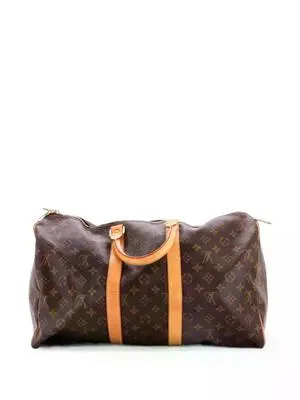 LOUIS VUITTON Keepall Bag Monogram Canvas 45 Satchel - Brown