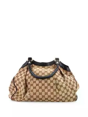 Gucci Sukey Gg Canvas With Leather Medium Tote Bag - Black