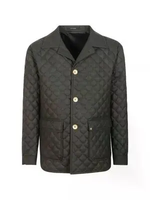 Tagliatore Quilted Button-front Jacket - Green