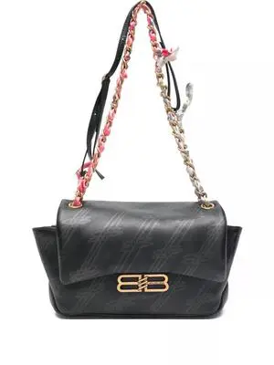 Balenciaga Logo-detail Shoulder Bag - Black
