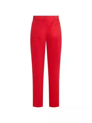 Moschino Teddy-bear-plaque Straight-leg Trousers - Red