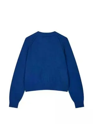 STUDIO TOMBOY Raglan-sleeve Round-neck Cardigan - Blue