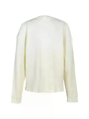 BREATH Logo-embroidered Waffle-knit Sweatshirt - White