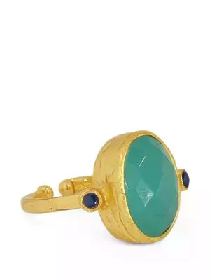 OTTOMAN HANDS Lucia Aqua Chalcedony Rings
