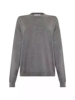Moschino Crew-neck Long-sleeve Sweater - Grey